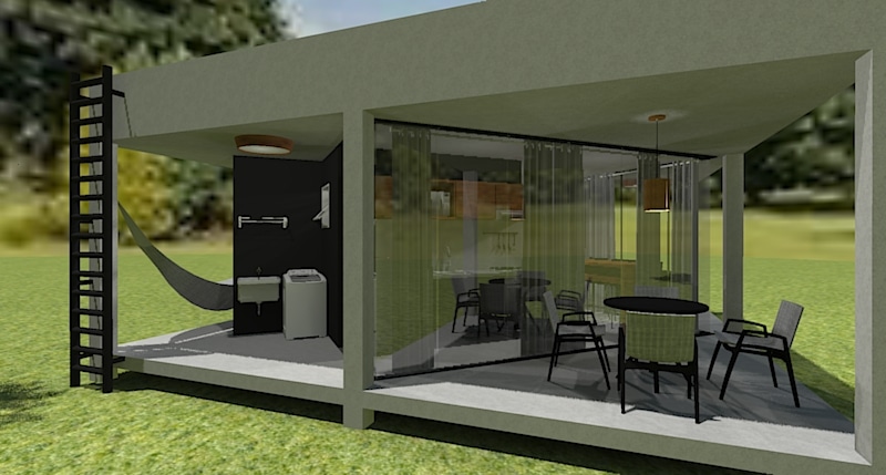 PROJETO DE CHALÉ DE VIDRO COM VARANDAS - Dicas de Arquitetura